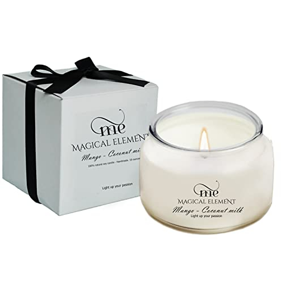 Magical Element Mango & Coconut Milk Scented Soy Candle, 10 oz Jar, 35+ Hour Burn Time