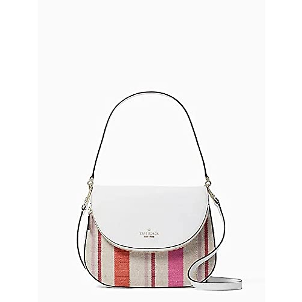 Kate Spade Leila Striped Canvas Medium Bag Shoulder Women's Handbag
