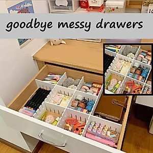 HGYZE Baby Closet Hangers with 42cm Customizable Separators for Nursery Drawer, Extendable Infant Pant Rack for Newborn Clothes -20pcs Grey Gifts & Deep Dividers for Girl Boy Toddler Kids Child