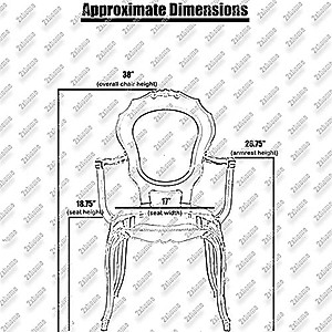 2xhome - Belle Style Ghost Chair Ghost Armchair Dining Room Chair - Armchair Lounge Chair Seat Higher Fine Modern Designer Artistic Classic Mold (Clear Jorge x1)