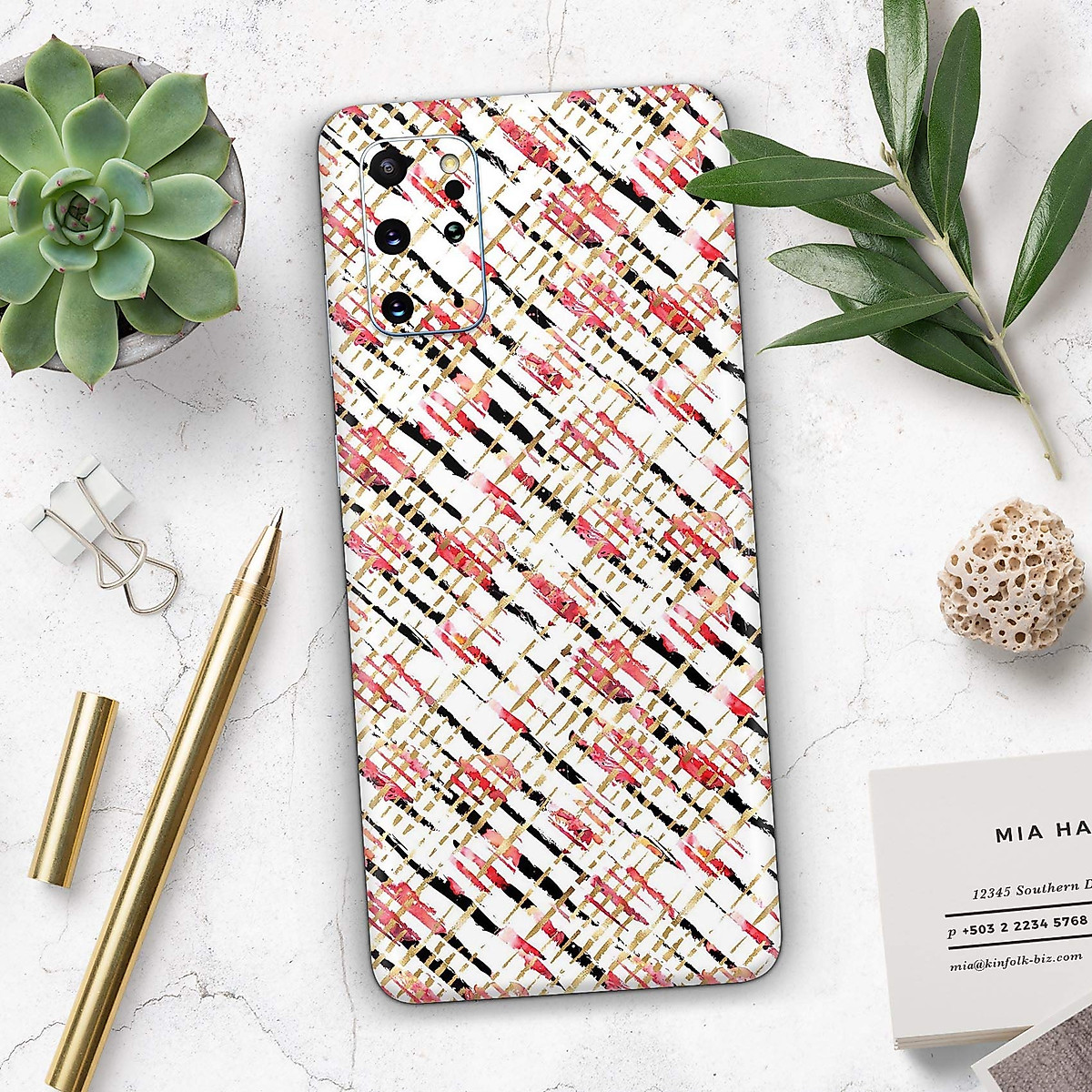 DesignSkinz Karamfila Watercolo Poppies V20 Protective Vinyl Decal Wrap Skin Cover Compatible with The Samsung Galaxy S20 (Screen Trim & Back Glass Skin)