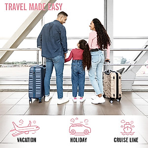 Veken 8 Set Packing Cubes for Travel, Suitcase Essentials Organizer Bags Set for Luggage, Road Trip Travel Accessories in 4 Sizes (Extra Large, Large, Medium, Small), Pink