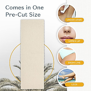sugaringLA Muslin Cotton Sugaring Strips - Pre-cut Cloth Strips for Hair Removal - Body and Facial Hair Remover - Reusable (100 Pieces)