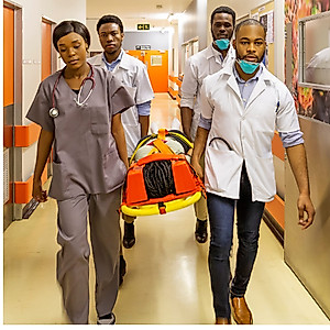 ASA Techmed Spine Board Stretcher, Patent Transfer EMT Backboard Immobilization, Base Board Green