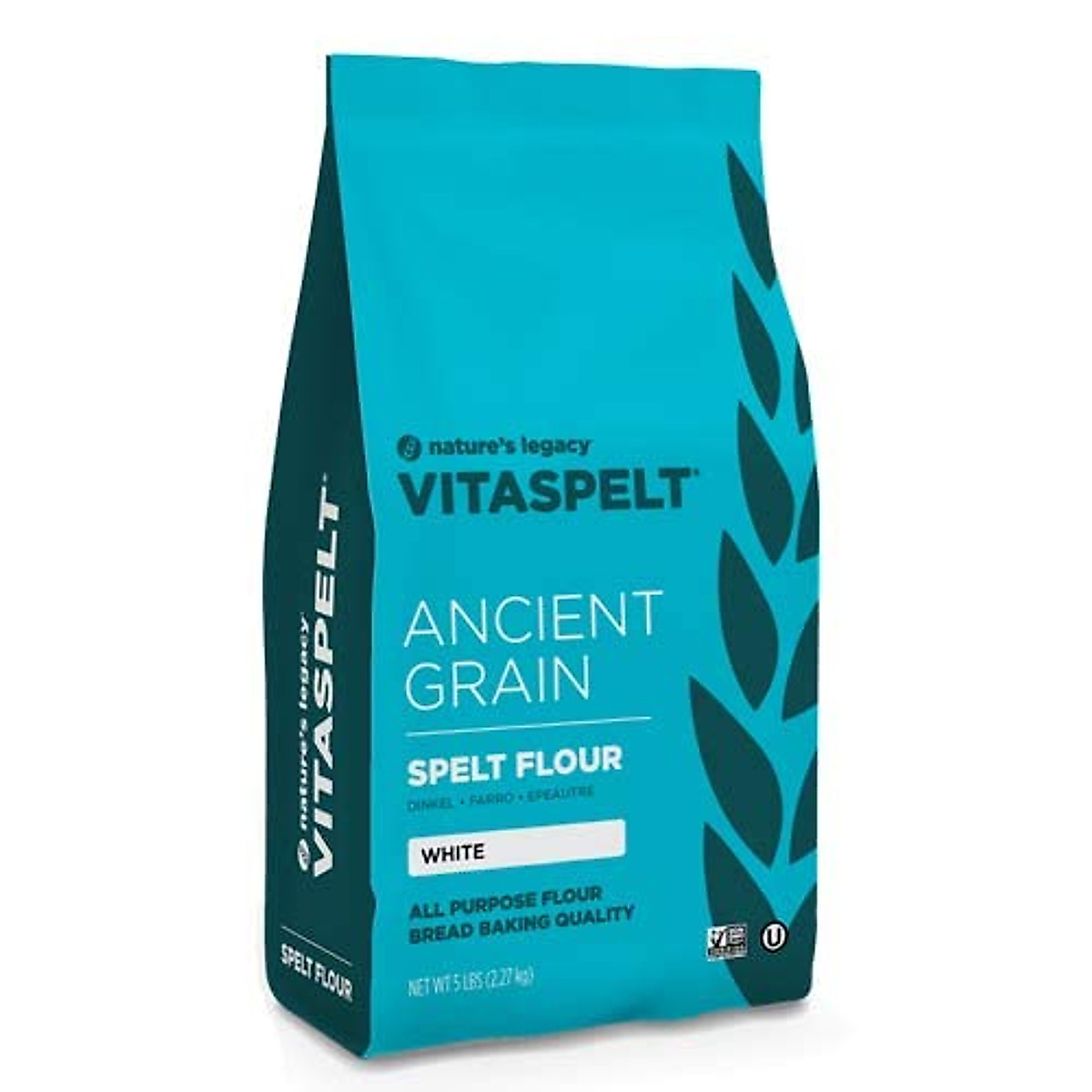 Nature's Legacy VitaSpelt Non-GMO White Unbleached Spelt Flour 5 lb bag