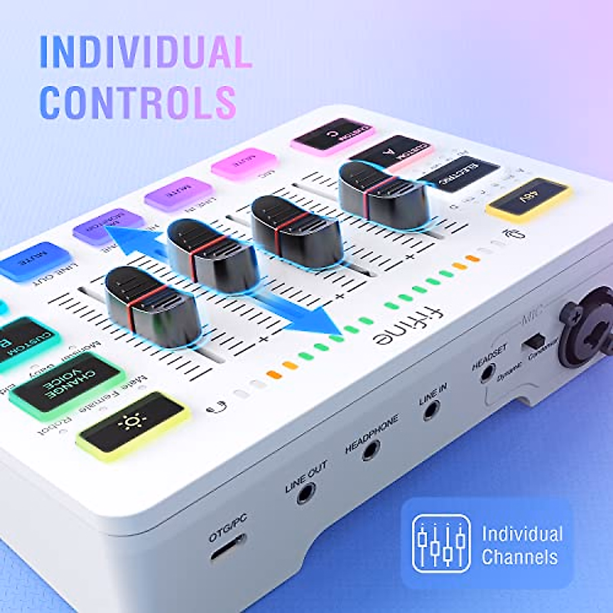 FIFINE USB PC Headset and Audio Mixer,Streaming Over-Ear Wired Headphones with 3.5mm Audio Jack,Detachable Microphone,Gaming Mixer with Slider Fader,XLR Microphone Interface,for Podcast(H9W+SC3W)