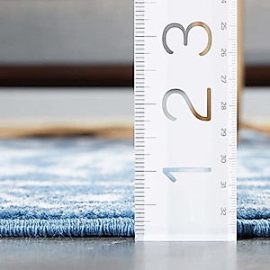 Well Woven Della Light Blue Vintage Medallion Pattern Area Rug (7'10" x 9'10")