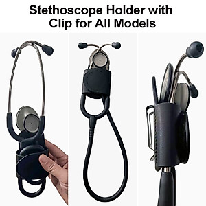 ABAMERICA Stethoscope Holder Clip Stethoscope Holders Stethoscope Clip On Waist Belt No More Neck Carrying, Loss, Misplacement