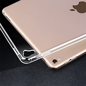 iCoverCase for iPad Pro 12.9 Case Clear, Ultra-Thin Transparent Soft TPU Back Cover Resistant Flexible Case for iPad Pro 12.9"(2015/2017) (Clear)