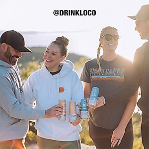 Loco Coffee Black Cold Brew Coffee [With Coconut Water] 11 Ounce Can, 12 Count | Medium Roast, 180mg Caffeine | Gluten Free and Dairy Free | Low Sugar, Low Calorie Iced Coffee