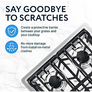 IMPRESA 20-Pack Viking Range Stove Grate Rubber Feet Bumpers – Heat Resistant Foot Replacements for Gas Burner Grates, Equivalent to PD040035 - Stove Grill Rubber Pads