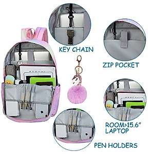 Fitmyfavo Backpack for Girls School Backpack Girls Backpack Middle Elementary School Bookbag for Teen Girls Waterproof Backpack Laptop Backpacks