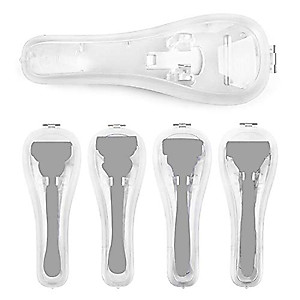 QSHAVE - Portable Travel Razor Protector Hard Case for Manual Razor System (6-1/2" X 2-1/2" X 1"), 1PC, (No Razor In)