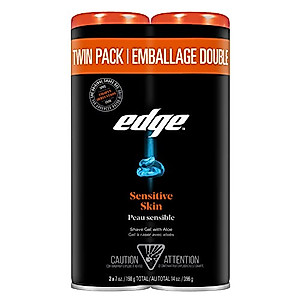 Edge Sensitive Skin Shaving Gel Twin Pack, 2 x 198g