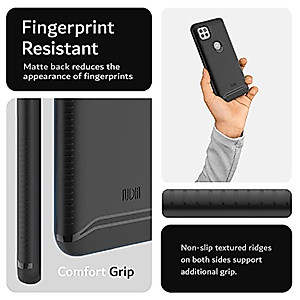TUDIA DualShield Designed for Motorola One 5G Ace Phone Case, [Merge] Shockproof Military Grade Dual Layer Tough Slim Heavy Duty Protection for Moto One 5G UW Ace Case - Matte Black