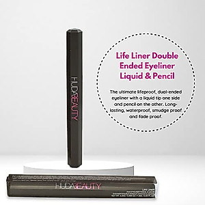 HUDA BEAUTY Life Liner Double Ended Eyeliner Liquid & Pencil