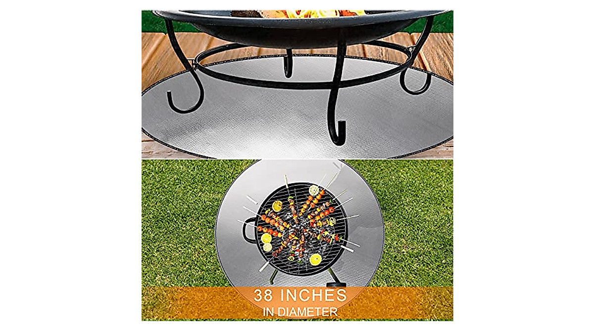 XLAND 38" Round Fire Pit Mat - Fireproof & Waterproof