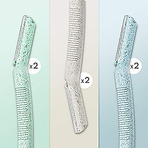 ennva Eyebrow Razor for Women | Dermaplane Facial Razor for Women Face | Hair Trimmer Face Razor for Women Body Use | Multipurpose Facial Hair Removal Disposable Blades Eyebrow Shaper Tool - 6pcs