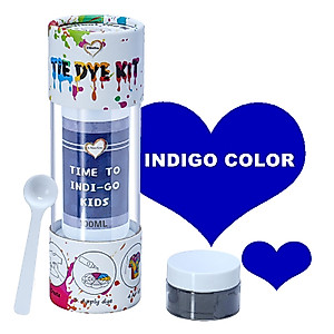 IOliveYou Tie Dye kit -Undisputed King of Tie Dye Powder- Indio Blue Color Cold Water Dye-Permanent and Washfast Fiber Reactive Dye