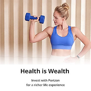 Portzon Weights Dumbbells 10 Colors Options Compatible with Set of 2 Neoprene Dumbbells Set,1-15 LB, Anti-Slip, Anti-roll, Hex Shape