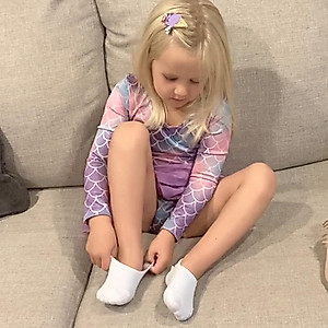 Auranso 10 Pack Toddler Boys Girls Thin No Show Socks Black Grey 3-4T