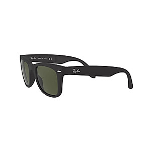 Ray-Ban Men's Folding Wayfarer Sunglasses, Matte Black, 54 mm