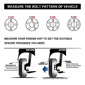 VLAOSCHI Black Forged ATV UTV 4x110 Wheel Spacers 2 Inch with 10x1.25 Studs Compatible with Honda Suzuki-Yamaha-Kawasaki 4 Lug for Foreman Rincon Rancher Kodiak Grizzly King Quad - Pack of 4