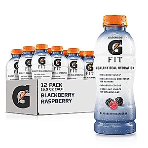 Gatorade Fit Electrolyte Beverage, Healthy Real Hydration, Blackberry Raspberry, 16.9.oz Bottles (12 Pack)