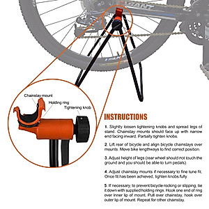 Ibera Easy Utility Bicycle Stand, Adjustable Height, Foldable Mechanic Repair Rack Bike Stand For Bicycle Storage