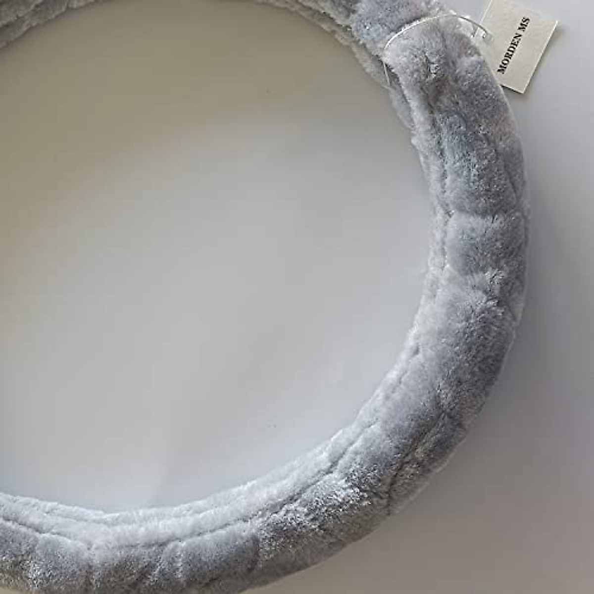 MORDEN MS-Steering wheel covers, plush short steering wheel cover with inner ring car non-slip cotton handle cover winter winter