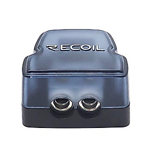 RECOIL DB12 2 Way Power Distribution Block, 1 X 0/2/4 Gauge in / 2 X 4/8 Gauge Out Power Distribution Ground Distributor Block for Car Audio Amplifier Splitter