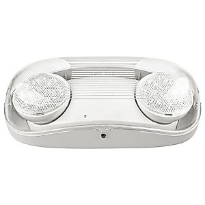 Outdoor Emergency Light with Battery Backup, Exterior Lights with Battery Backup, Wet Location, LED Egress Lights, Exterior Two Adjustable Heads Emergency Lighting Fixture,120/277V, UL Listed (1 Pack)