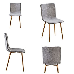 COZYCASA Dining Chairs Set of 4 Scandinavian Modern Style Fabric Dining Chairs Kitchen Chair Accent Chair for Living Dining Room Club Guest Set of 4 Gray