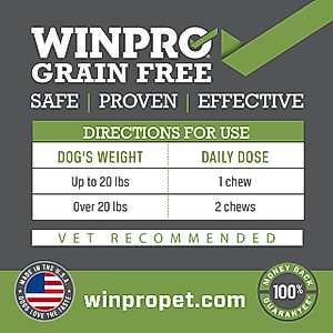 WINPRO | Dog Hip and Joint Supplement, Plasma-Powered Chews for Joint Support in Dogs of All Breeds and Sizes, Fast Acting with Collagen, 60 Count, Made in USA