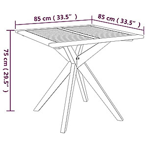Camerina 3 Piece Patio Dining Set Outdoor Patio Dining Set Outdoor Patio Furniture Patio Set Patio Table and Chairs Set Solid Wood Acacia 3087137