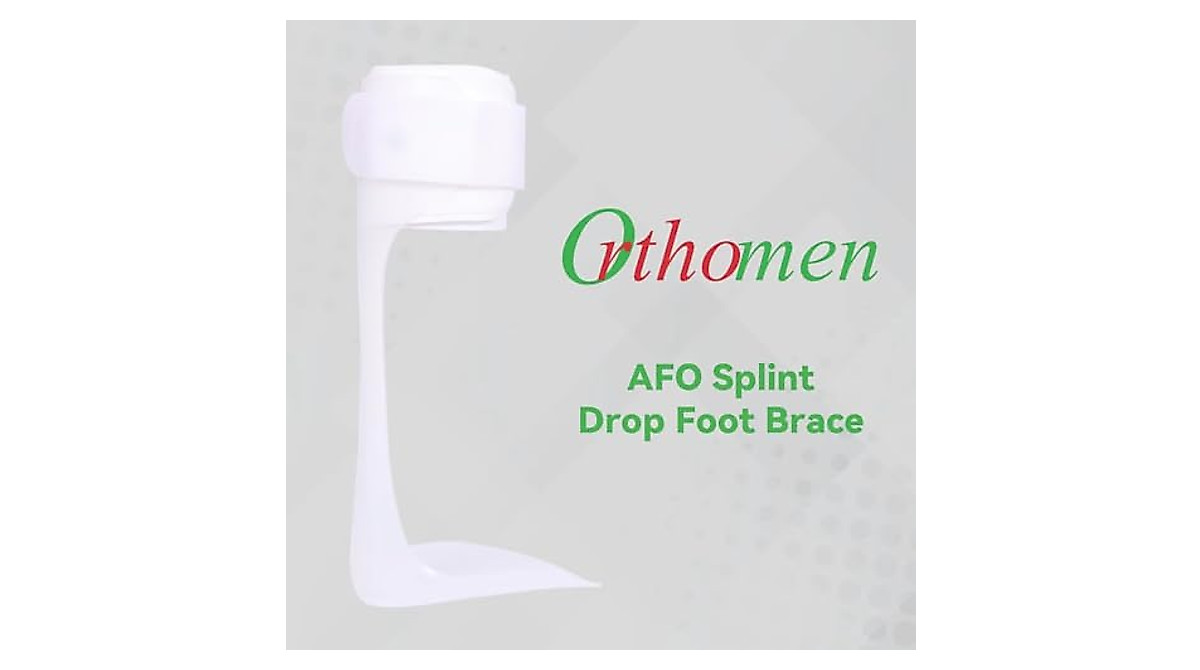 Orthomen Ankle Foot Orthosis Support for Drop Foot - Left/Right AFO Splint