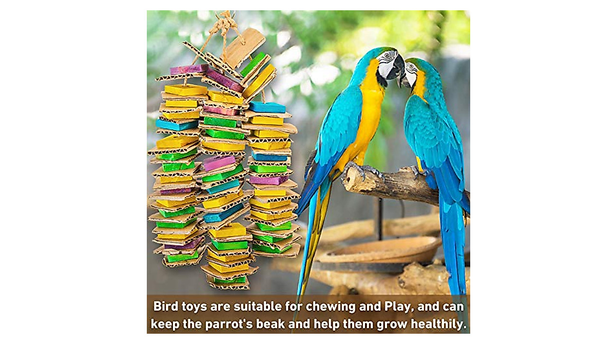 MYFAMIREA Parrot Toys for Medium Birds - Safe & Fun