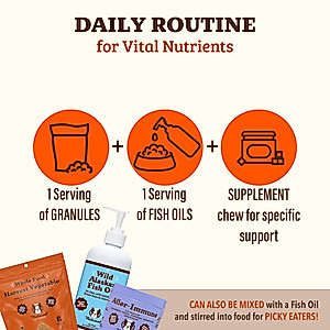 Natural Dog Company Pumpkin Digestive Support Granules Dog Food Topper - Fiber-Rich, Nutrient-Dense Superfood Blend for Gut Health, Holistic Care, Prebiotics