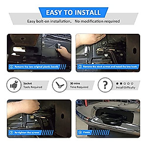 Wsays Ram Tow Hooks Compatible with 2009-2019 Dodge Ram 1500 Replace OEM 82210967 68196982AA