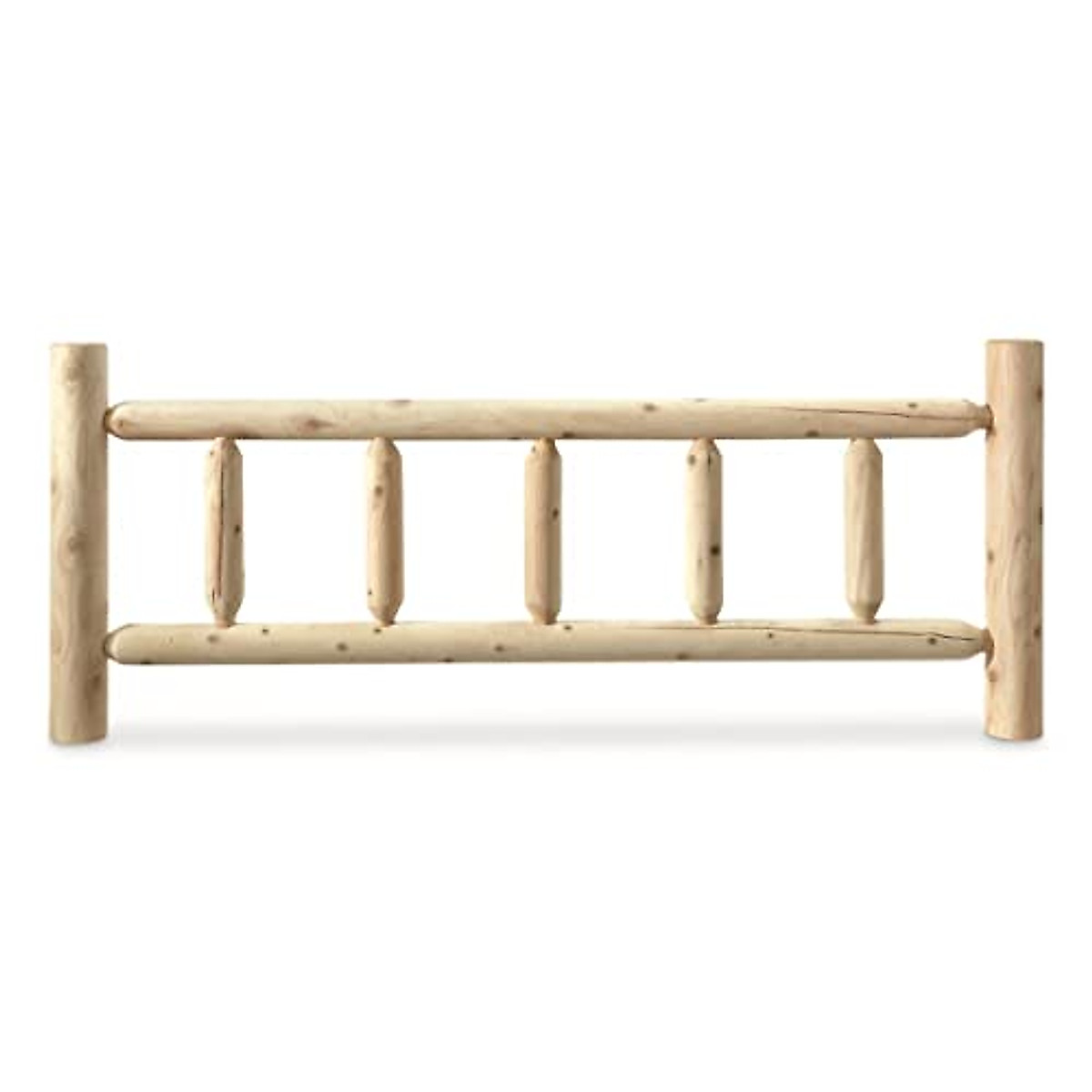 CASTLECREEK Wood Bed Frame with Headboard, Cabin Decor, Heavy Duty, Rustic, Full, Cedar Log