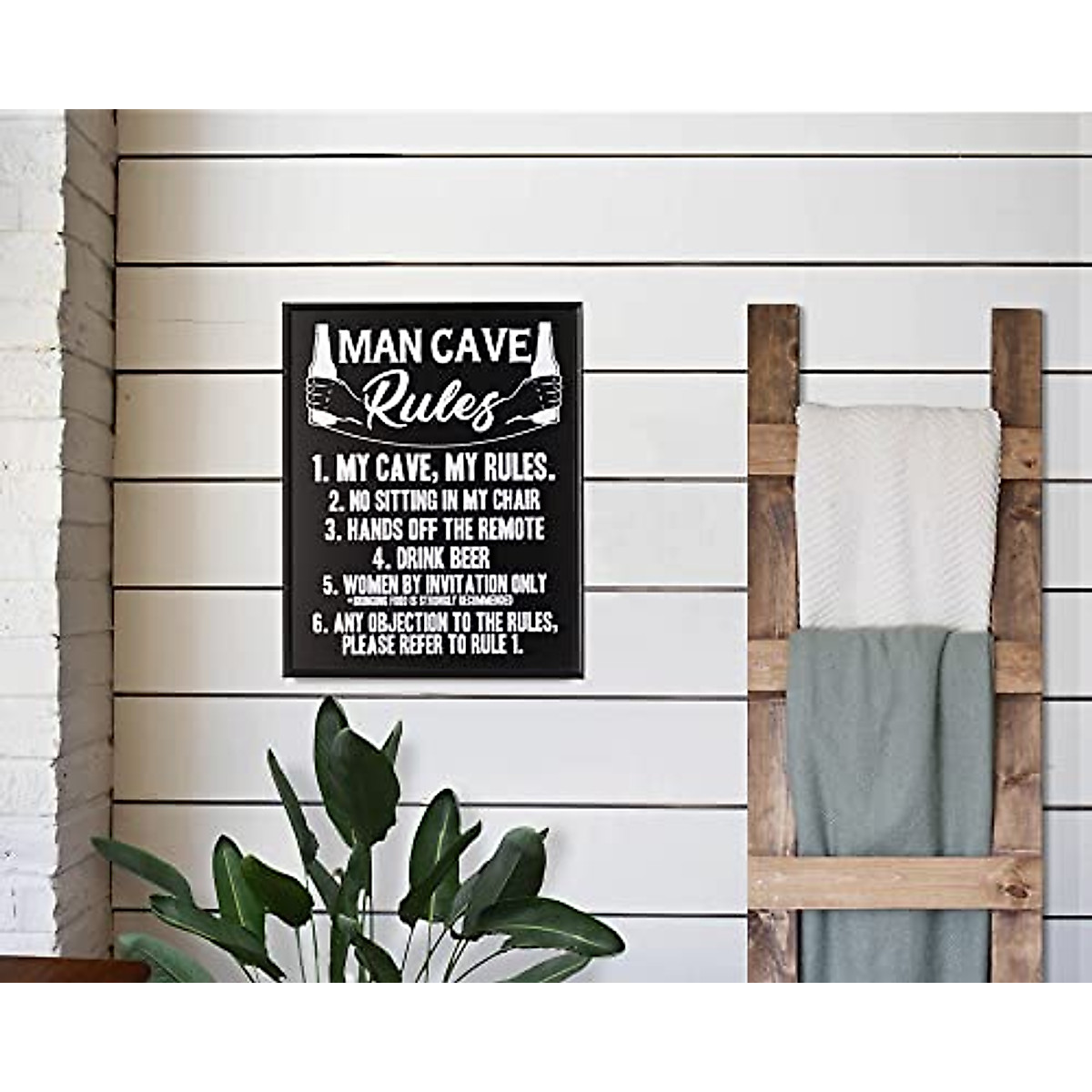 Man Cave Decor - Man Cave Rules sign - Gifts for men who have everything