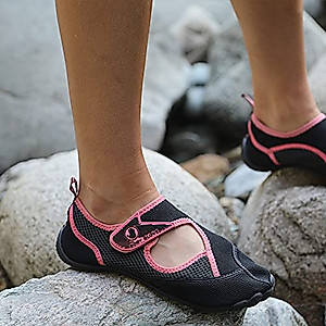 Body Glove Water Shoes for Women, Lake, Aerobics, Swimming, Aqua Sports, Beach, Womens Water Shoes, Black Slmn Rose Aqua Shoes for Women