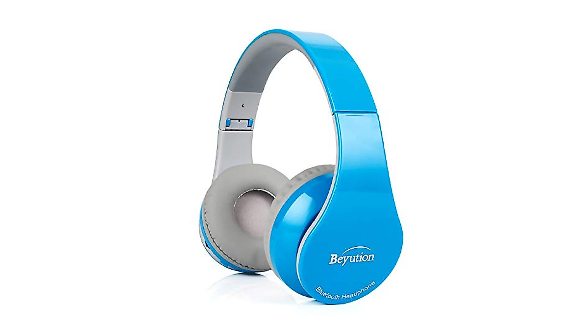Beyution Blue Wireless Bluetooth Headphones with Noise Reduction