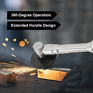 EODSAD Pneumatic Air Cut Off Tool Angle Grinder Tool 1/4 Air Die Grinder Kit 3 inch Extended Reach Air Cut Off Tool with 5 inch Extra Reach 18000 Rpm 180 Degree Mill Engraving Tool