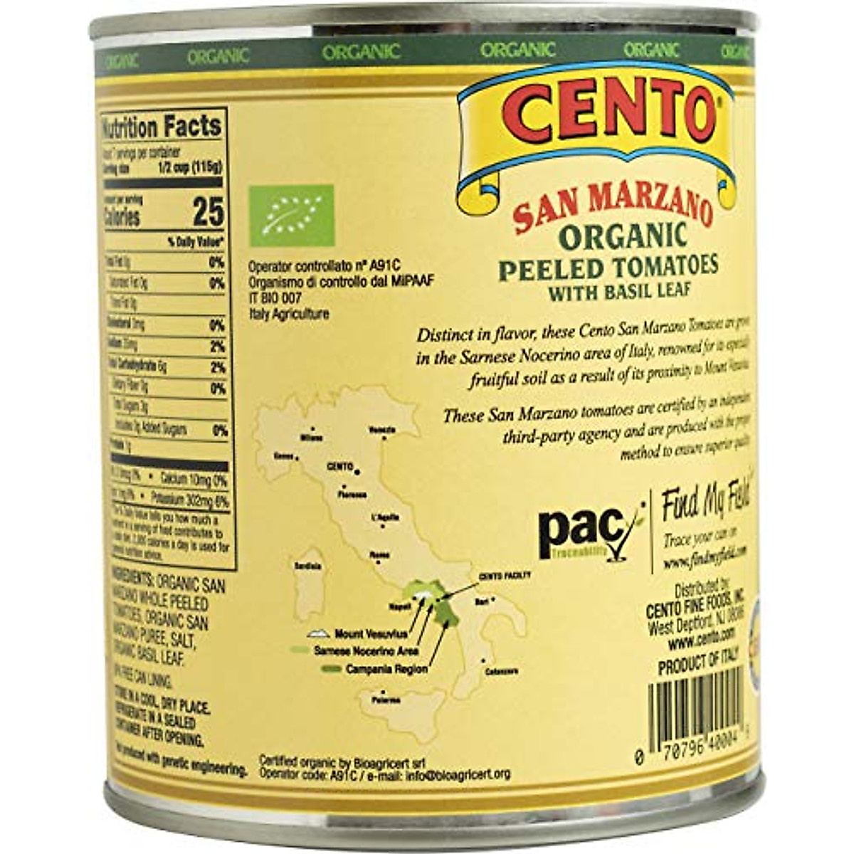 Cento San Marzano Organic Peeled Tomatoes (Pack of 6)