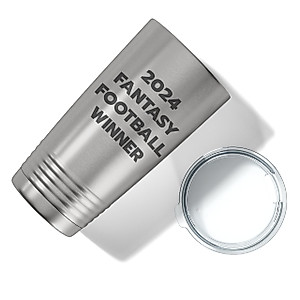 Personalized 20oz (17 Colors) Insulated Stainless Steel Tumbler Cup with Lid, Custom Etched, Customized Engraved Father’s Day Gift Idea for Women Men Her Him, Halpert Monogram Initial Name (Stainless)