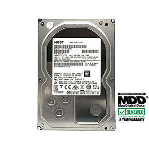 MDD - HGST Ultrastar (HUS726060ALE610) 6TB 7200RPM 128MB Cache SATA 6Gb/s 3.5-inch Enterprise Hard Drive (for NAS, Desktop PC, Surveillance Storage) - 5 Year Warranty (Renewed)