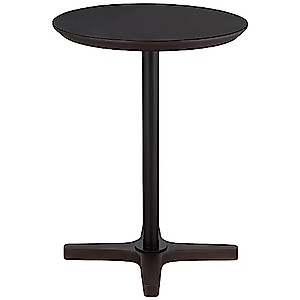 Benchmaster Bailey Modern Minimalist Slate Round Standing Pedestal Table 15" Wide Black for Spaces Living Room Bedroom Bedside Entryway House Home Office