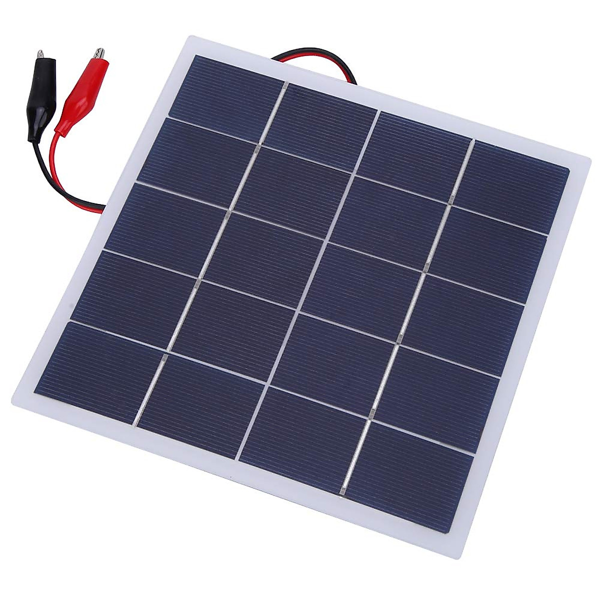 Polycrystalline Silicon Solar Panel 4W 5V 172x175x2MM Portable Solar Power Panel Solar Panel Cell for Advertising Lights for Home Lights for Electric Fans (4W)