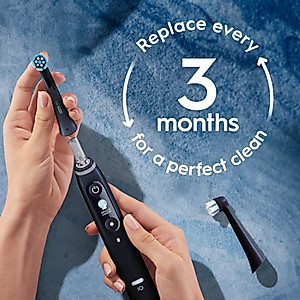 Oral-B iO Series Gentle Care Electric Toothbrush Replacement Brush Heads for an Oral-B Electric Toothbrush, 4 Count, Black